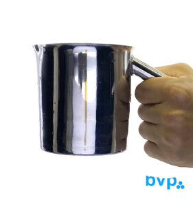 BQI Bequer em aço Inox com alça 500 ml acabamento sanitário – BVP Química